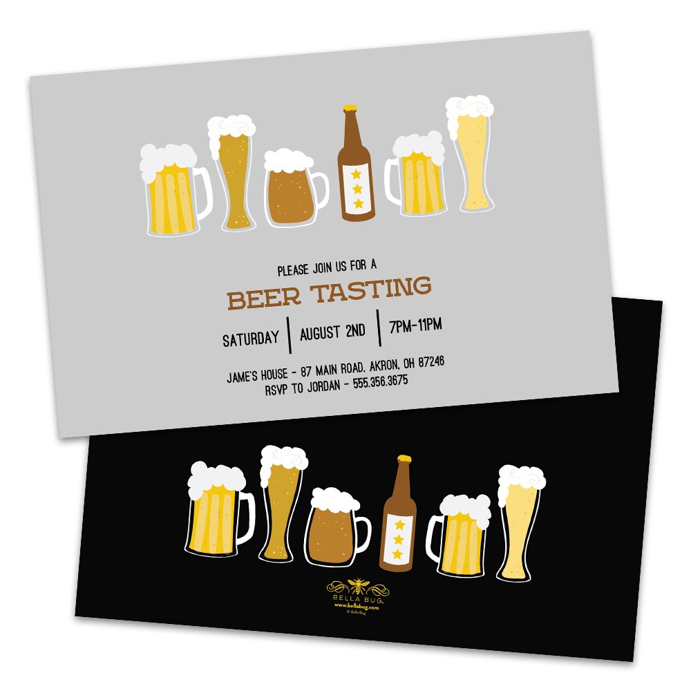 Personalized Beer Tasting Invitation – Bella Bug